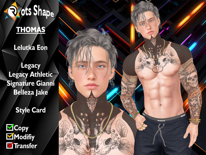Second Life Marketplace - Thomas - Lelutka Eon Evox - Rots Shape